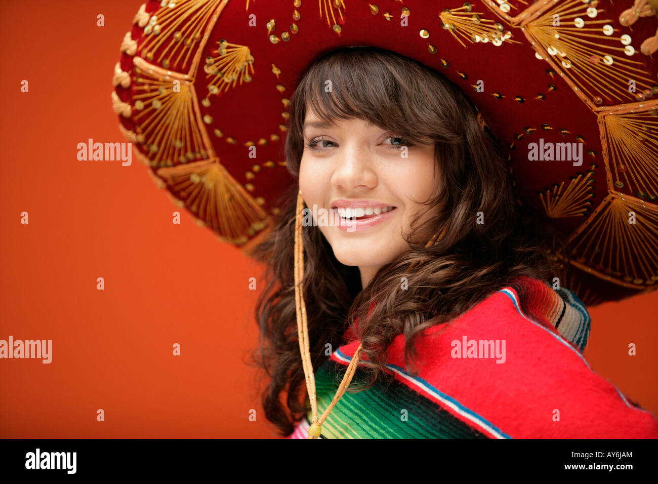 Mexican woman wearing traditional hat hi-res stock photography and ...