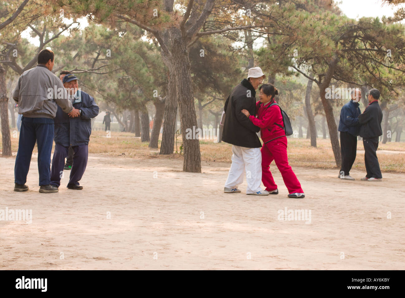 Push-hands in Tiantan Park, Beijing Stock Photo - Alamy