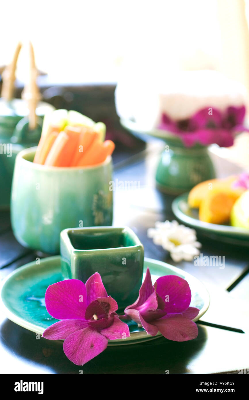 Spa Fruits and flowers Stock Photo - Alamy