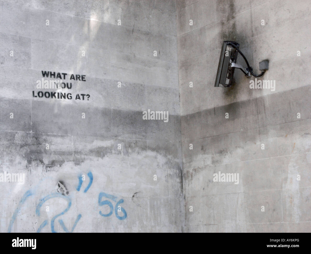 A CCTV Camera Recording Graffiti at Tyburn Way in Central London Stock ...