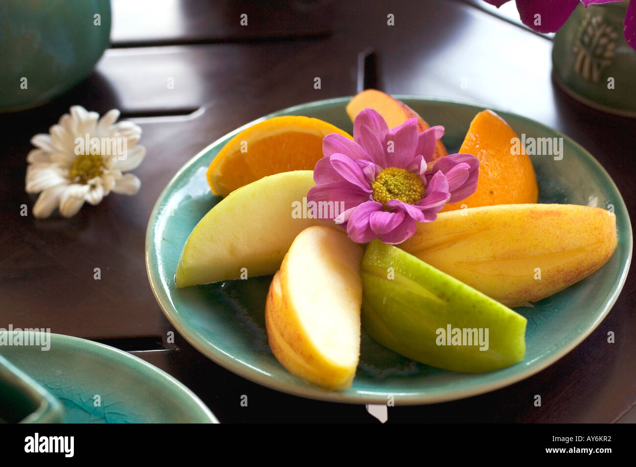 Spa Fruits and flowers Stock Photo - Alamy