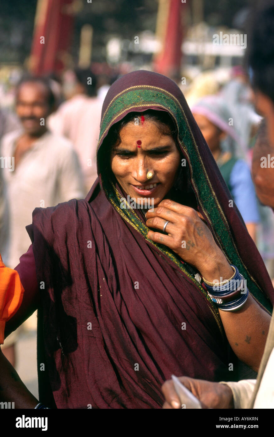 India West Bengal Kolkata Calcutta Ganga Sagar Mela pilgrim from Uttar ...