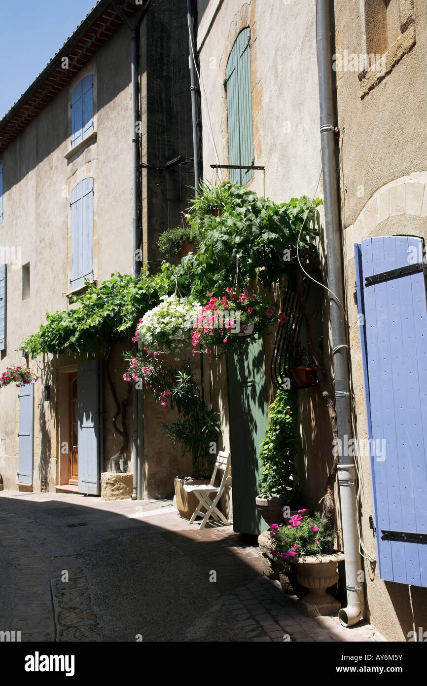 Street of Jouques village in south of France Stock Photo - Alamy