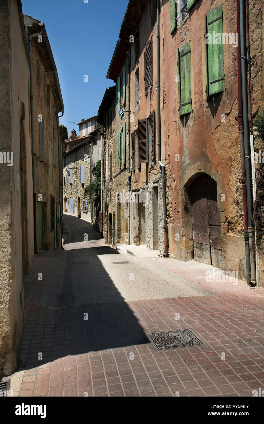 Street of Jouques village in south of France Stock Photo - Alamy