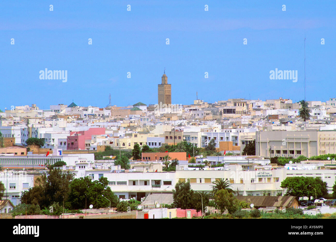 Morocco The Atlantic Coast Rabat View of Salé Stock Photo - Alamy