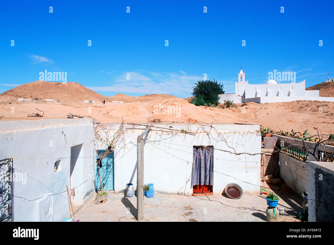 Tunisia The South Jebel Dahar Region Matmata troglodytic house Stock ...
