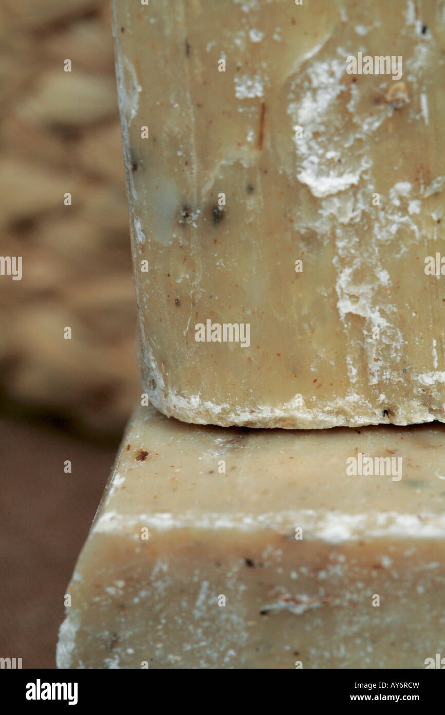 Pieces of Hand-made soap from Marseille, France Stock Photo - Alamy