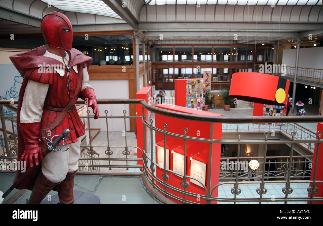 Interior of Museum of Comic Strip Art in Brussels Stock Photo - Alamy