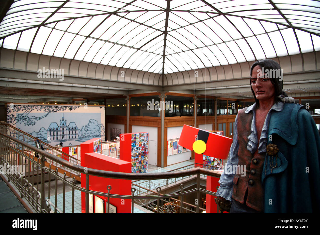 Interior of Museum of Comic Strip Art in Brussels Stock Photo - Alamy