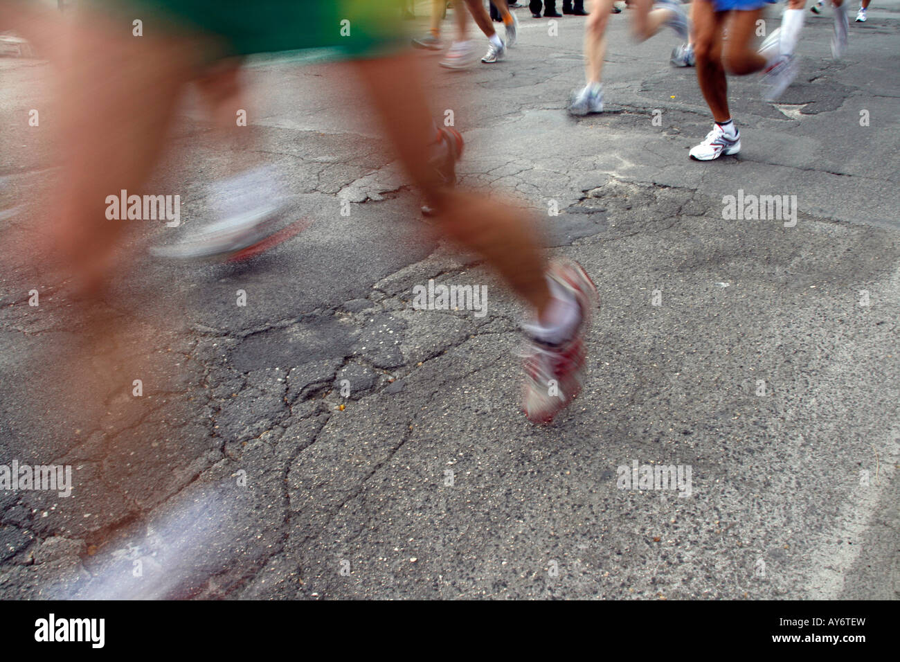 runners in road race Stock Photo - Alamy
