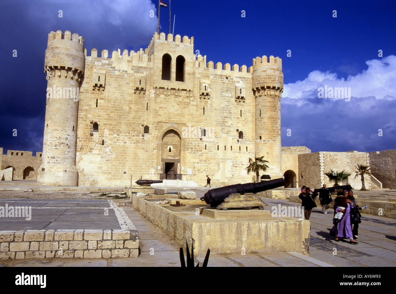 Characteristic View of Fort Qaitbey Citadel Mediterranean Sea ...