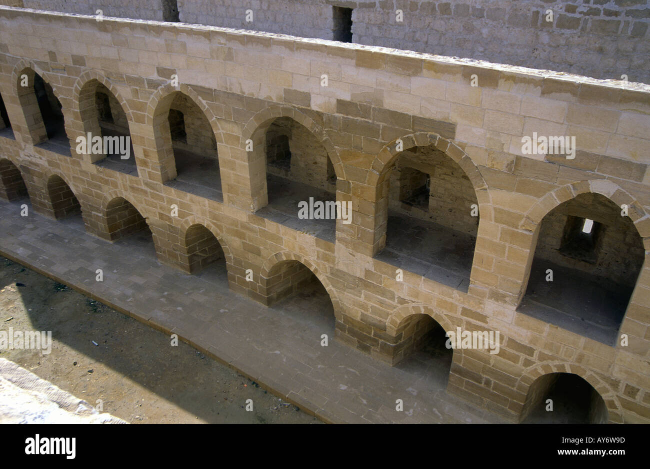 Detailed View of Fort Qaitbey Citadel Mediterranean Sea Alexandria Arab ...