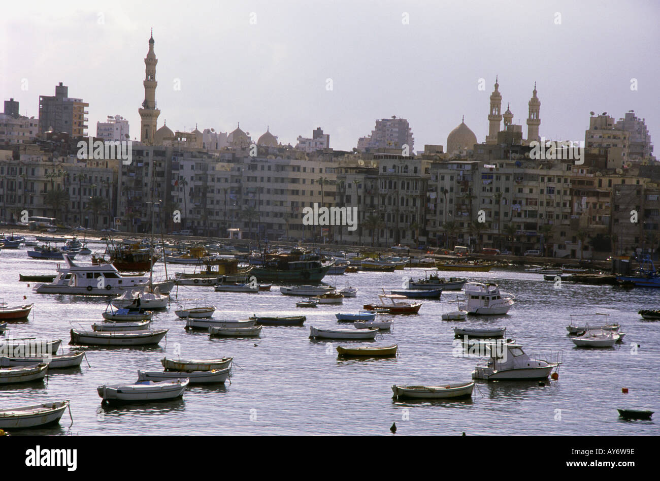 Panoramic View of Mediterranean Sea Alexandria Arab Republic of Egypt ...