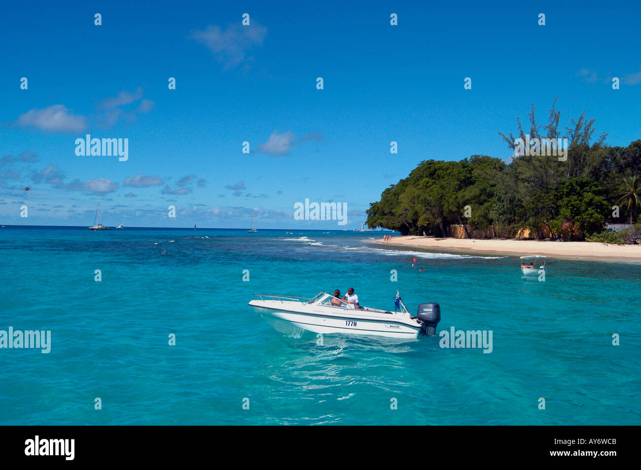 Barbados sea view off the South East coast Stock Photo - Alamy