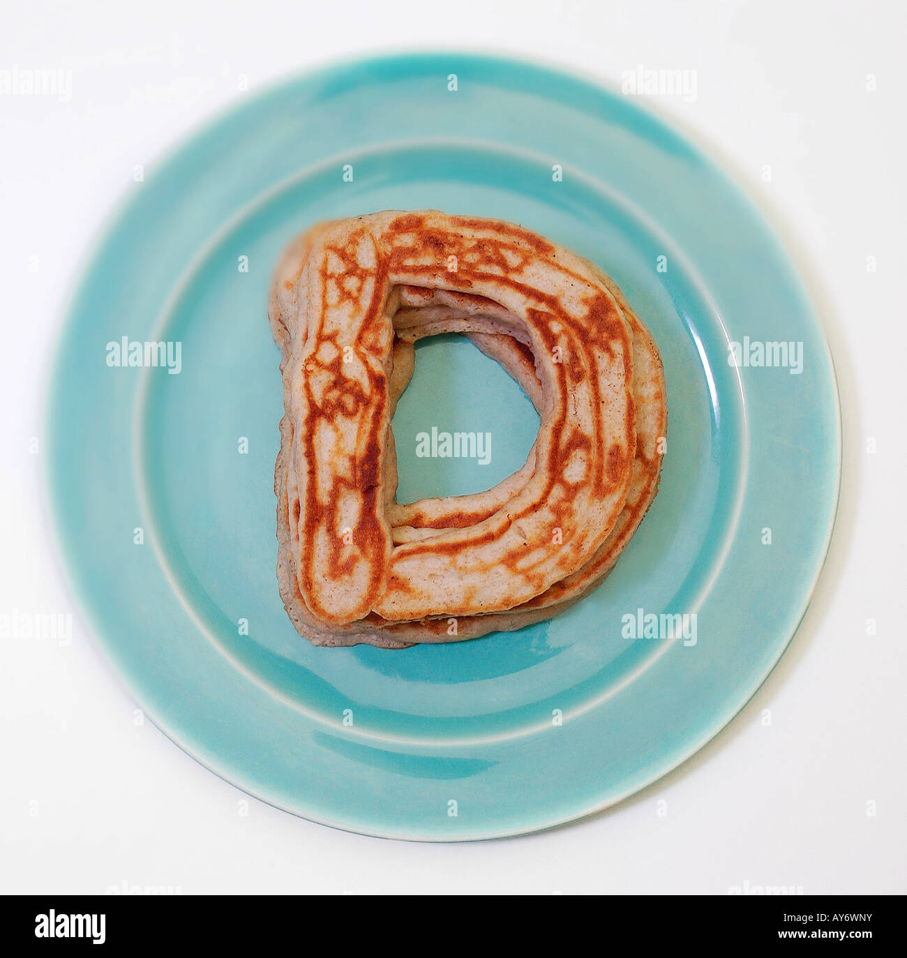 pancakes in shape of letter d Stock Photo - Alamy