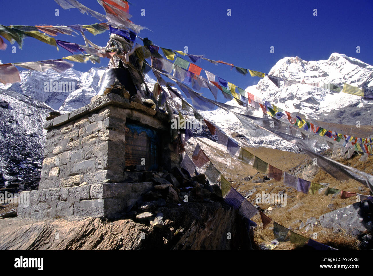 Chorten to commemorate the climber Anatoli Boukreev with Annapurna ...