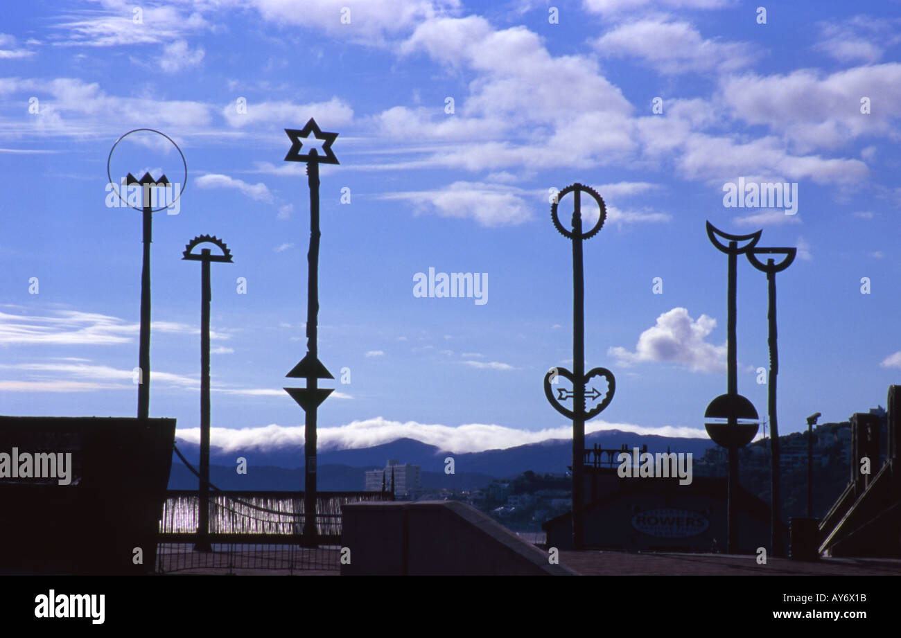 The Gateway Poles Sculpture at Wellington s Civic Centre North Island ...
