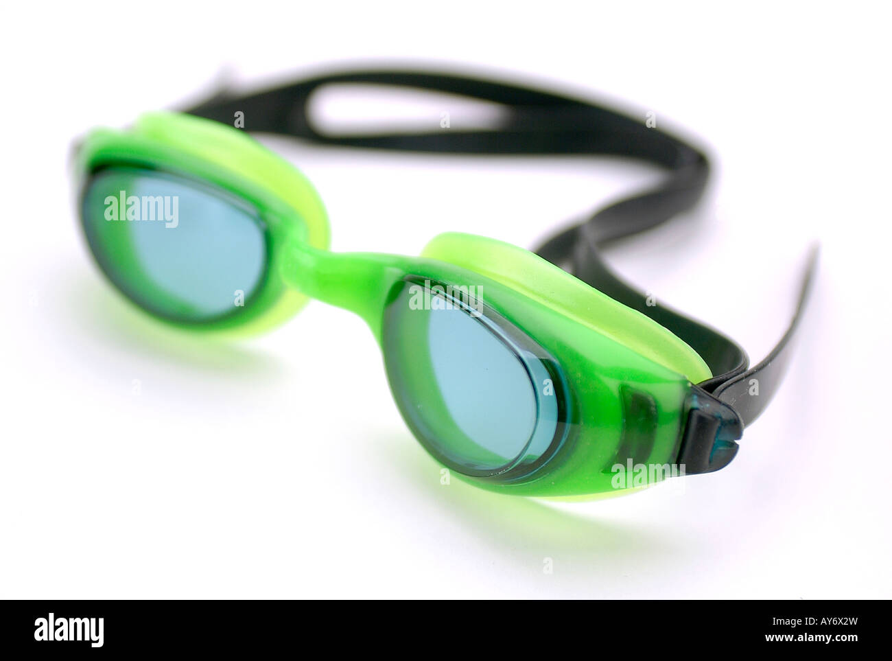 green swimming goggles Stock Photo - Alamy