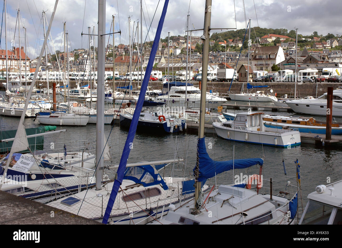 Panoramic View of Deauville Port English Channel La Manche Normandy ...