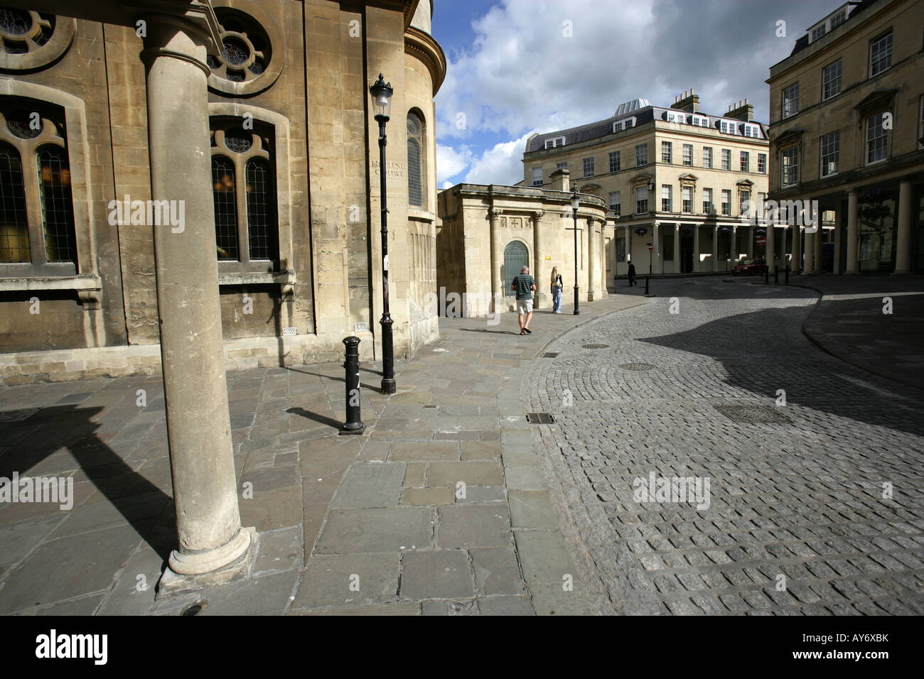 City of Bath, England. Bath and Hot Bath Street including Cross Bath ...