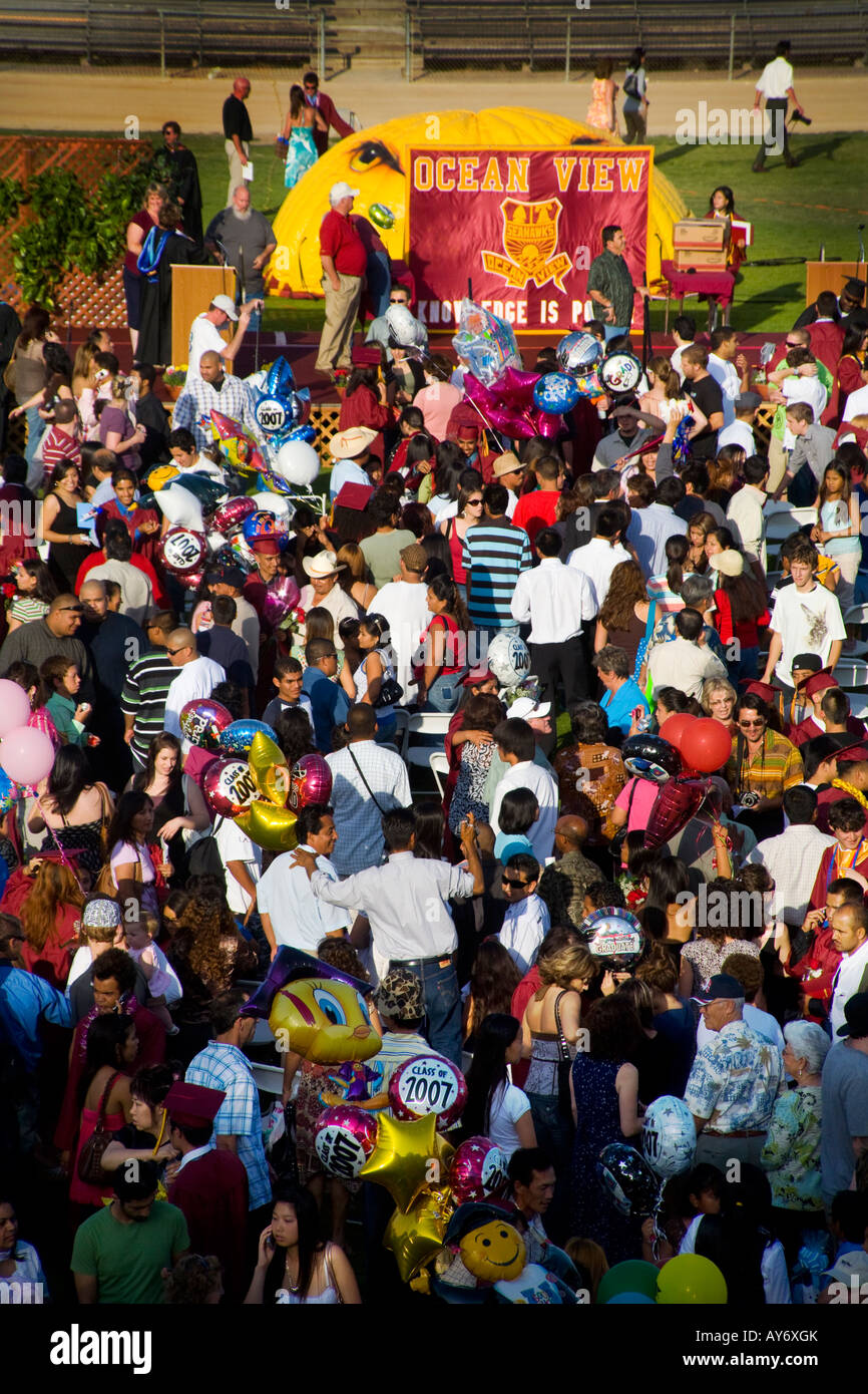 Graduating high school seniors after commencement Stock Photo - Alamy