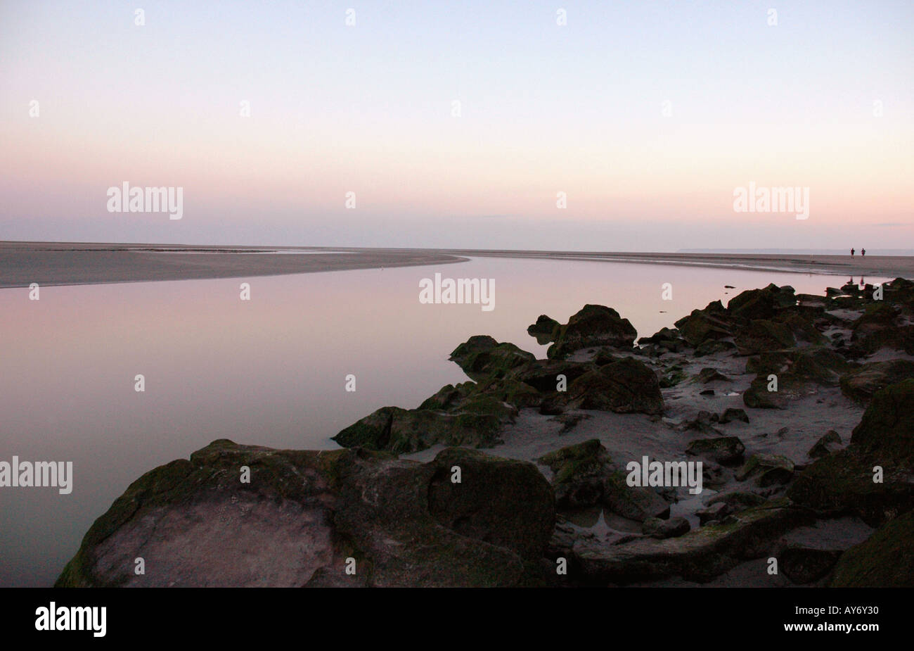 Panoramic View of Mont Mount Saint Michel Bay Normandy English Channel ...