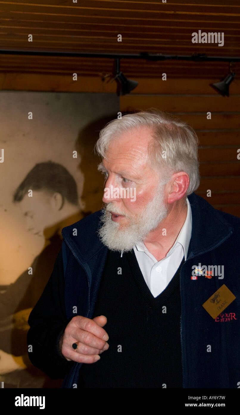 Tour guide Frank Ibbetson in Malt Barn at Edradour Distillery ...