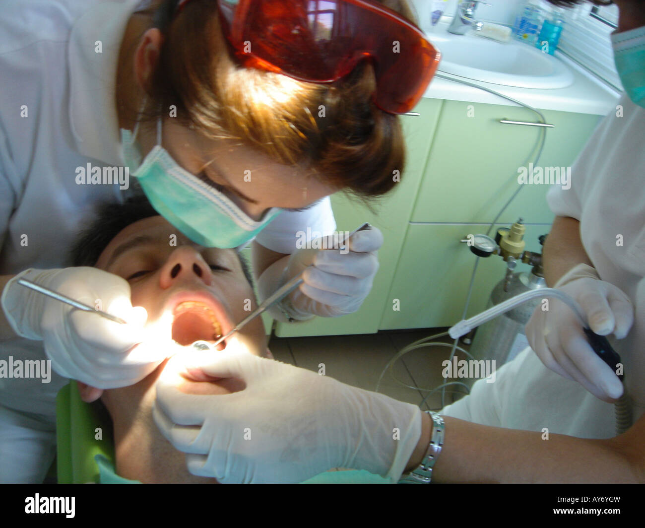 At the dentist Stock Photo - Alamy
