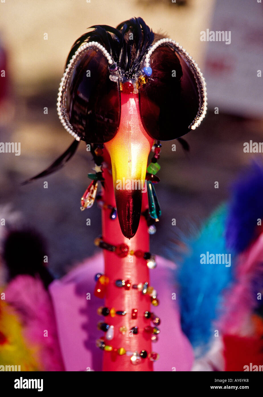 The pink flamingo fashion contest, at the annual ZOZO Street Fair on ...