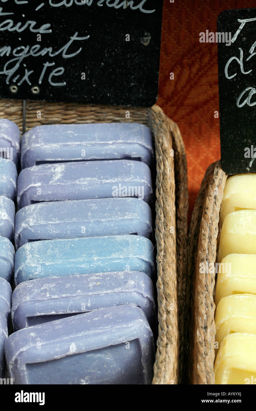 Pieces of Hand-made soap from Marseille, France Stock Photo - Alamy