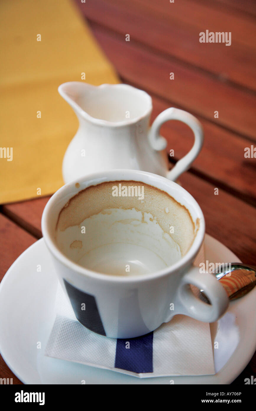 Empty cup of coffee Stock Photo - Alamy