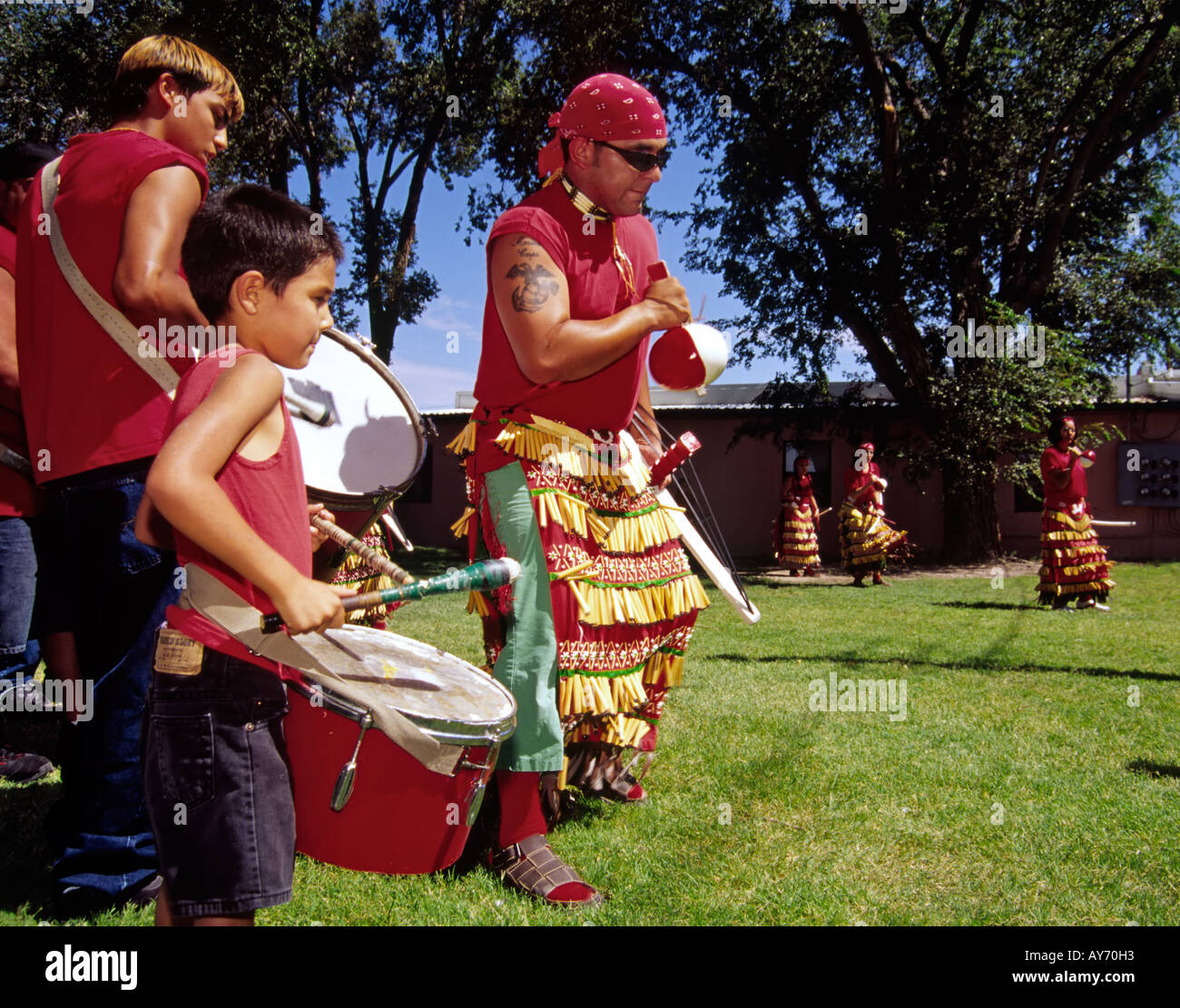 The ethnic dance troop Danza Matachin Pavo Real perform at the Cinco de ...