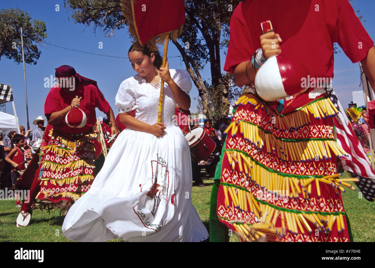 The ethnic dance troop Danza Matachin Pavo Real perform at the Cinco de ...