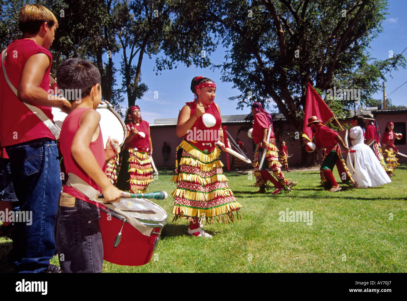 The ethnic dance troop Danza Matachin Pavo Real perform at the Cinco de ...