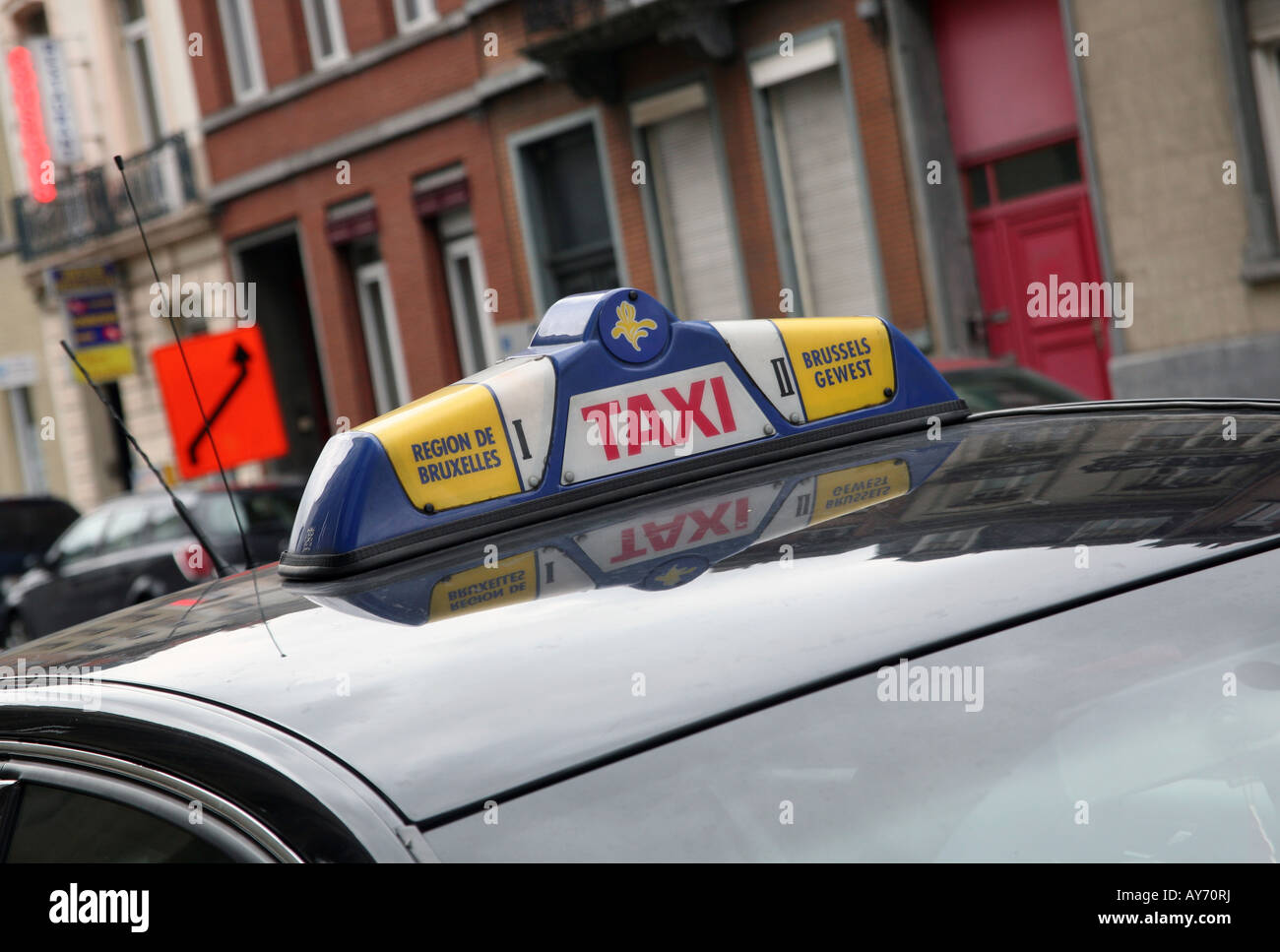 Belgian taxi sign hi-res stock photography and images - Alamy