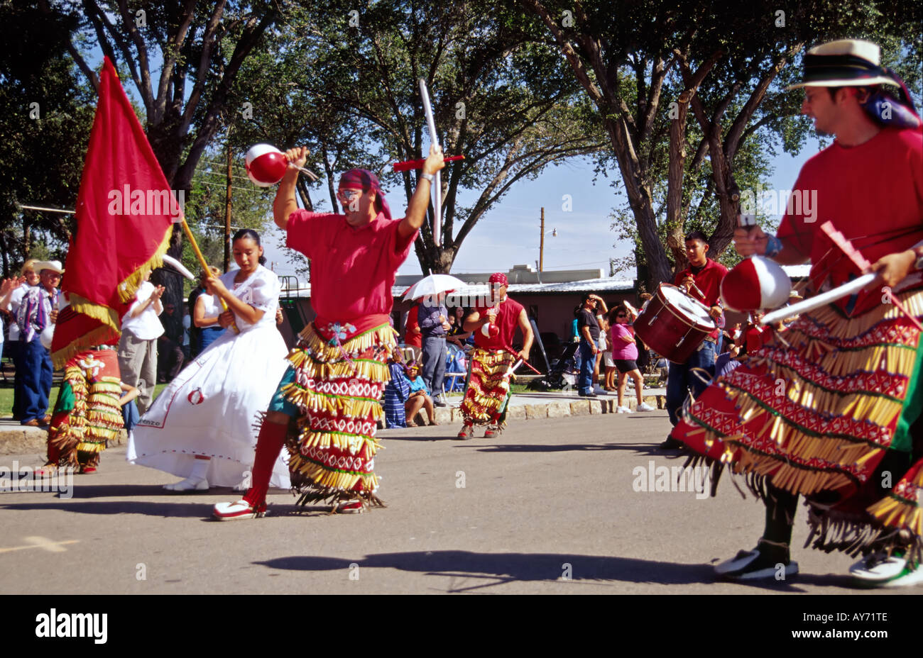The ethnic dance troop Danza Matachin Pavo Real perform at the Cinco de ...