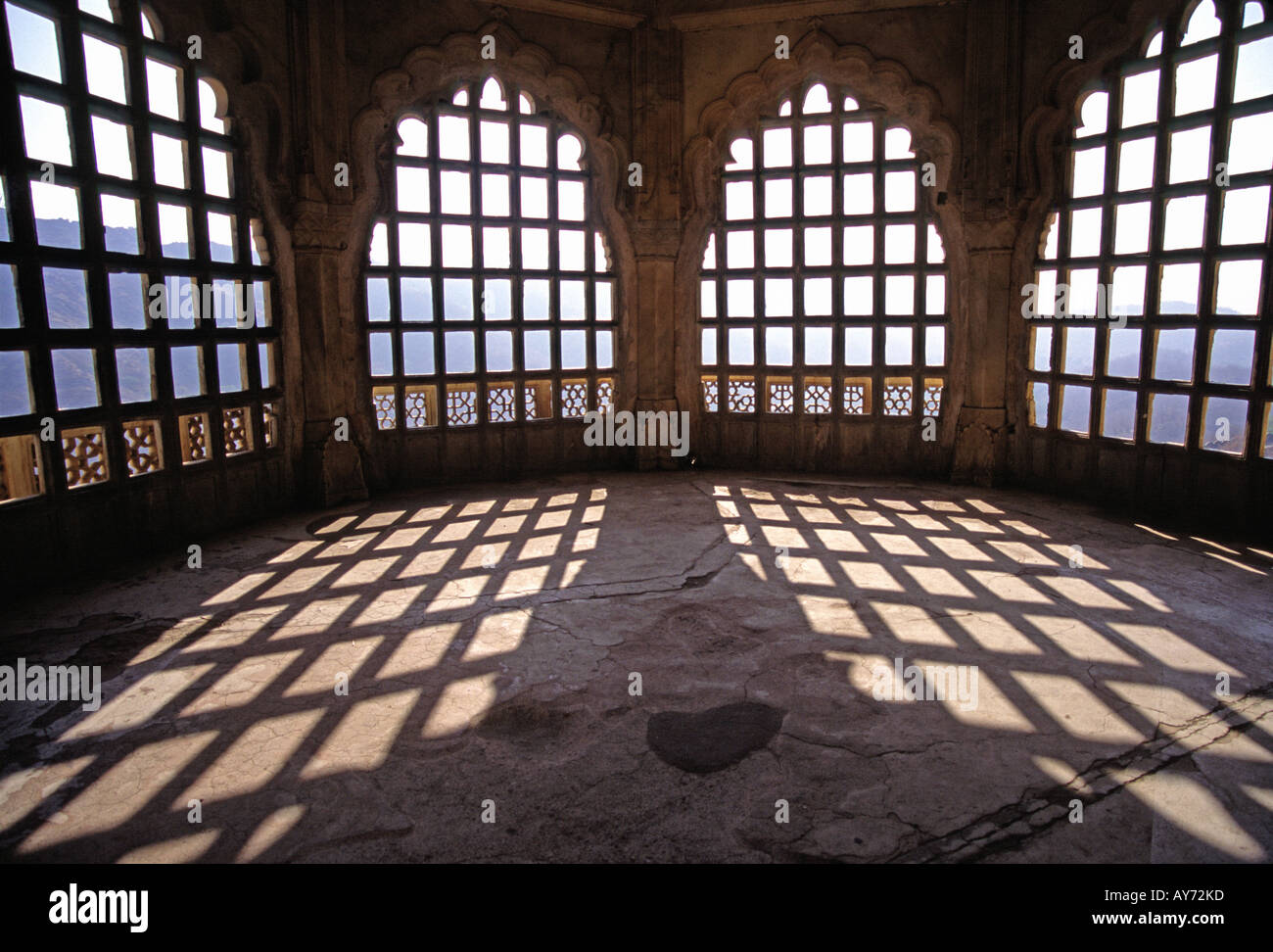 Palace windows and arched interior architecture hi-res stock ...