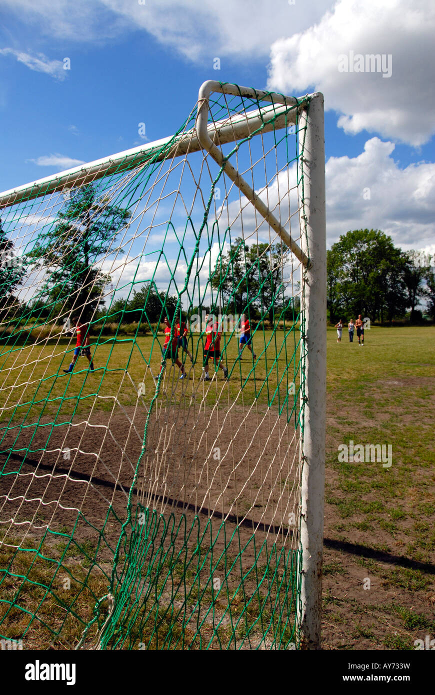 Soccer Players on Soccer Field Stock Photo - Alamy