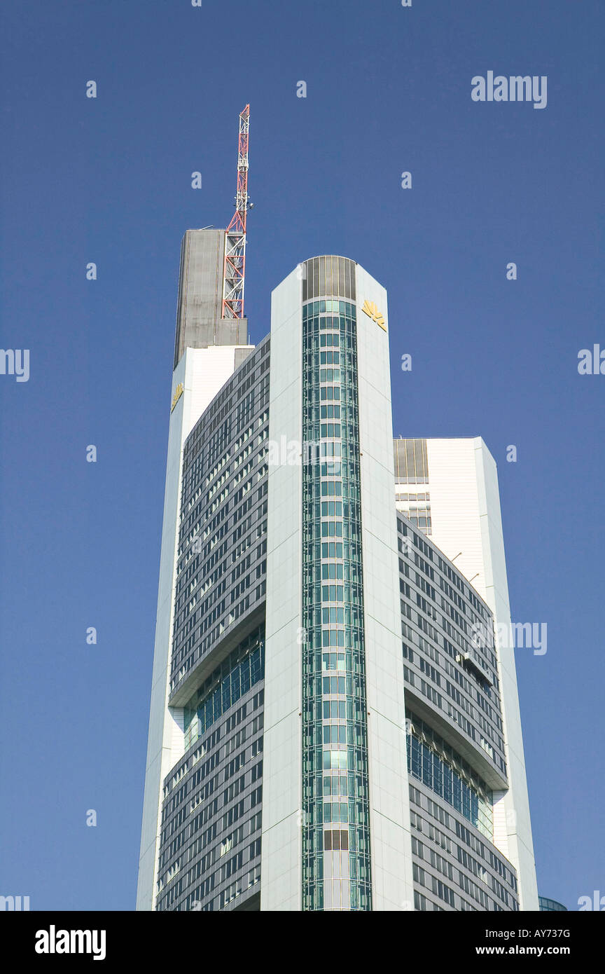 Commerzbank Frankfurt Hessen Europe Germany skyscrape modern building ...