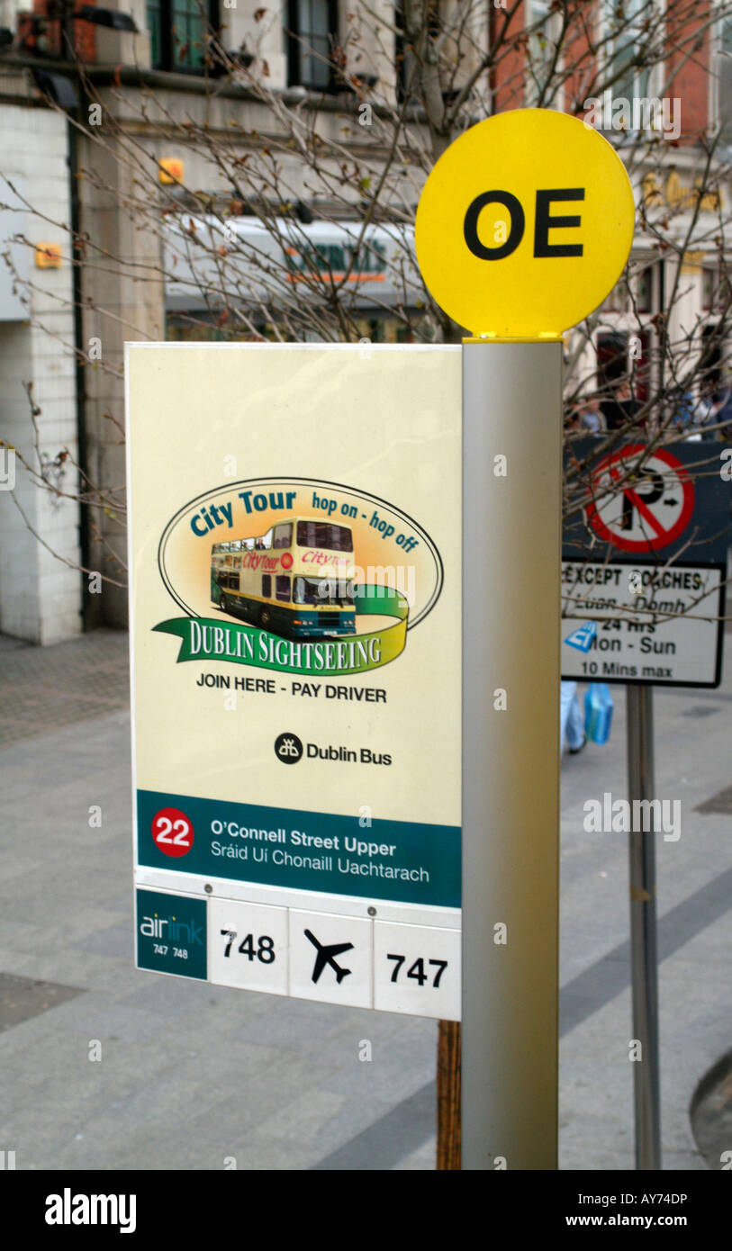 Dublin bus sign hi-res stock photography and images - Alamy