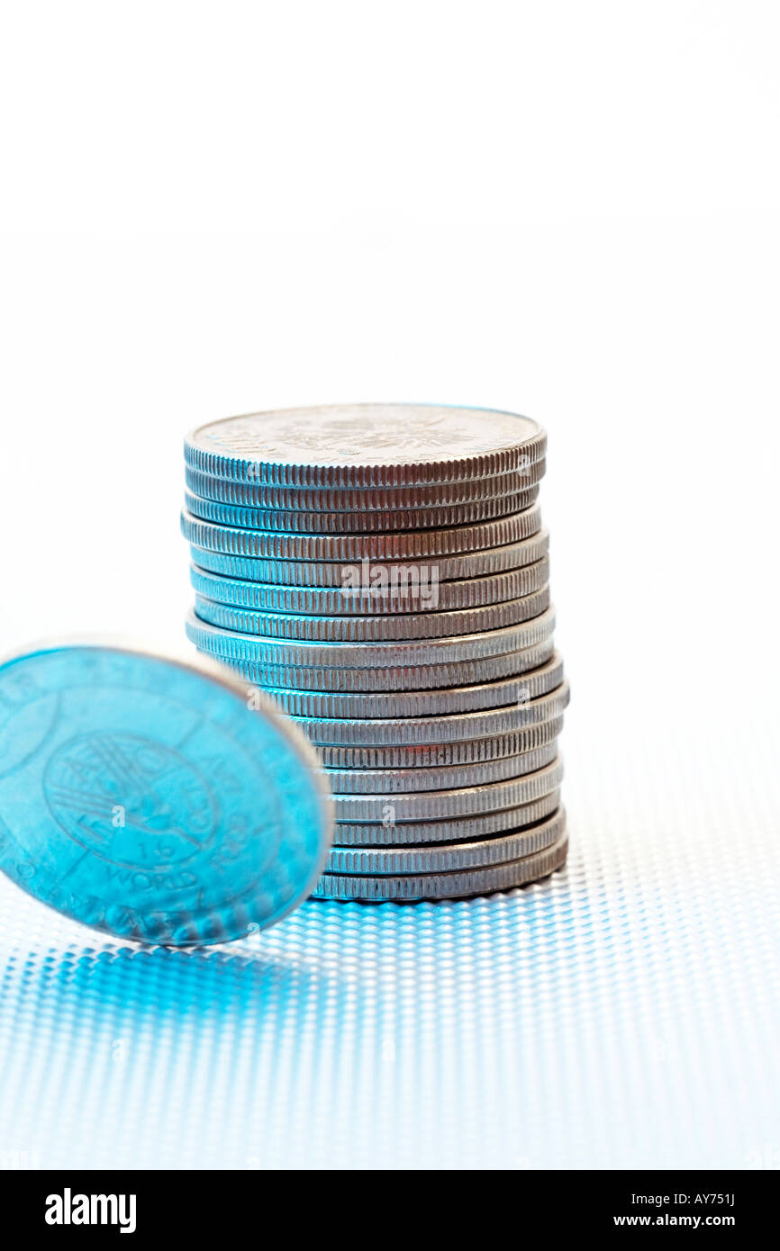 Stack of money coins Stock Photo - Alamy