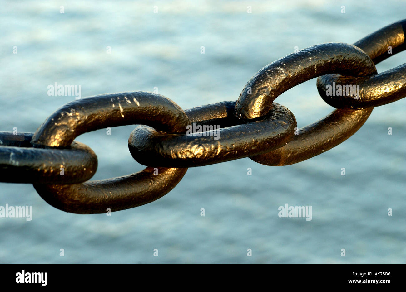 Concept shot of a heavy chain used as a ship anchor Stock Photo - Alamy