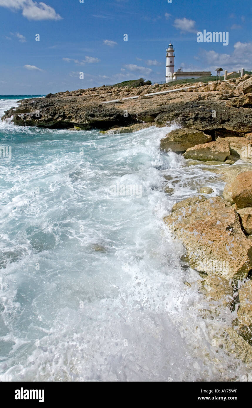Lighthouse.Cap Salines.Mallorca Island.Spain Stock Photo - Alamy