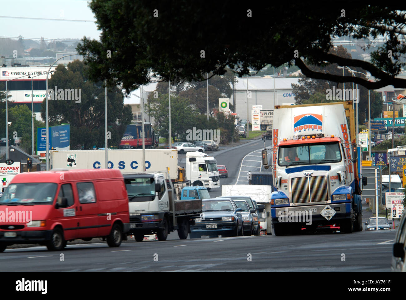 Heavy truck area Stock Photo - Alamy
