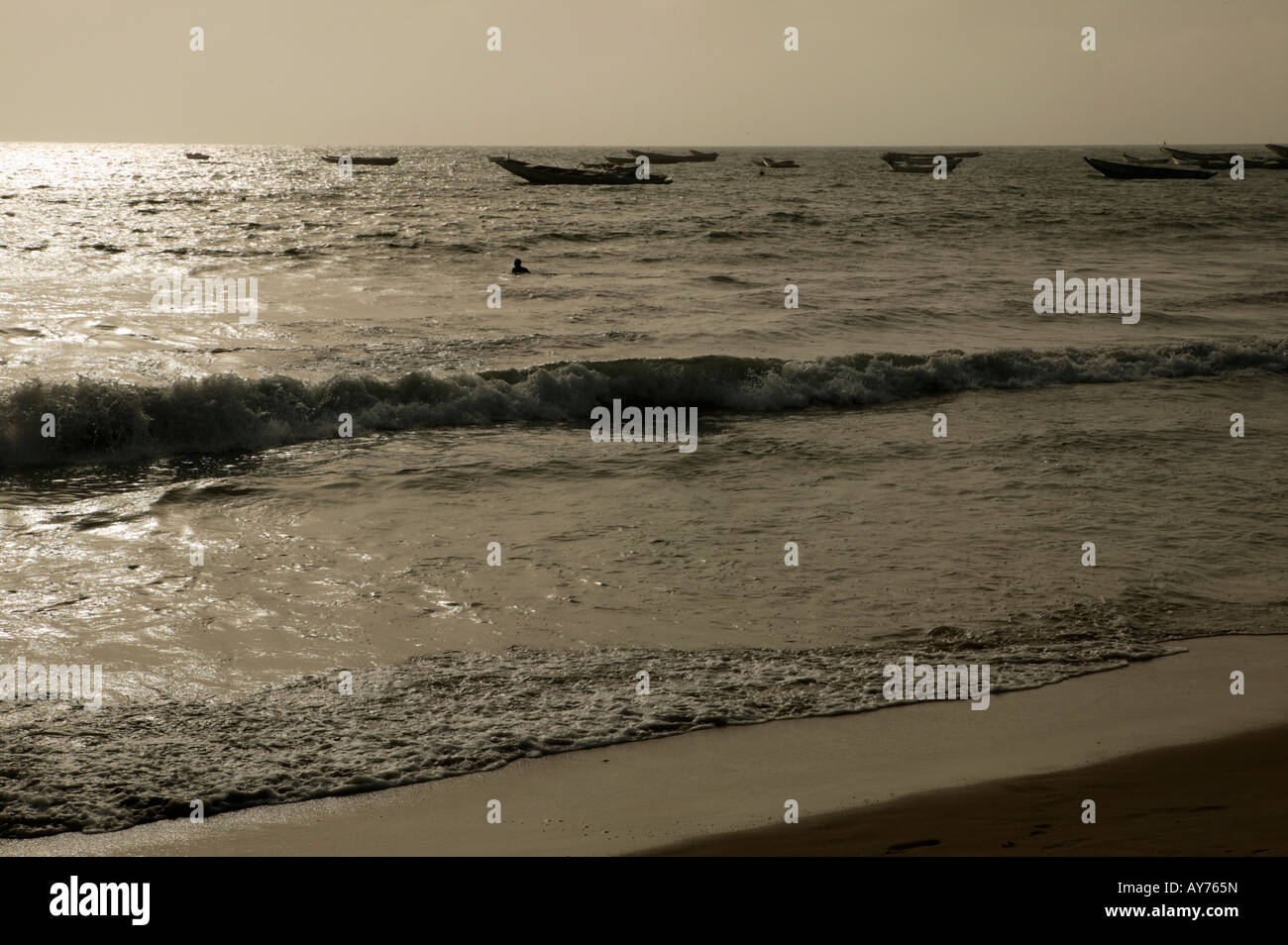 Gunjur beach seascape The Gambia West Africa Stock Photo - Alamy