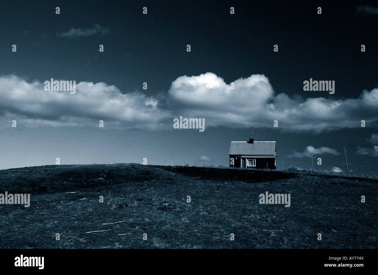 Rural landscape setting some grain visible Stock Photo - Alamy