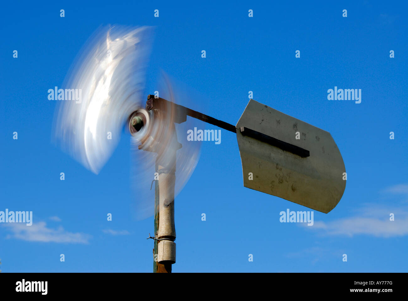 Wind measurement with wind pointer, windmill Stock Photo - Alamy