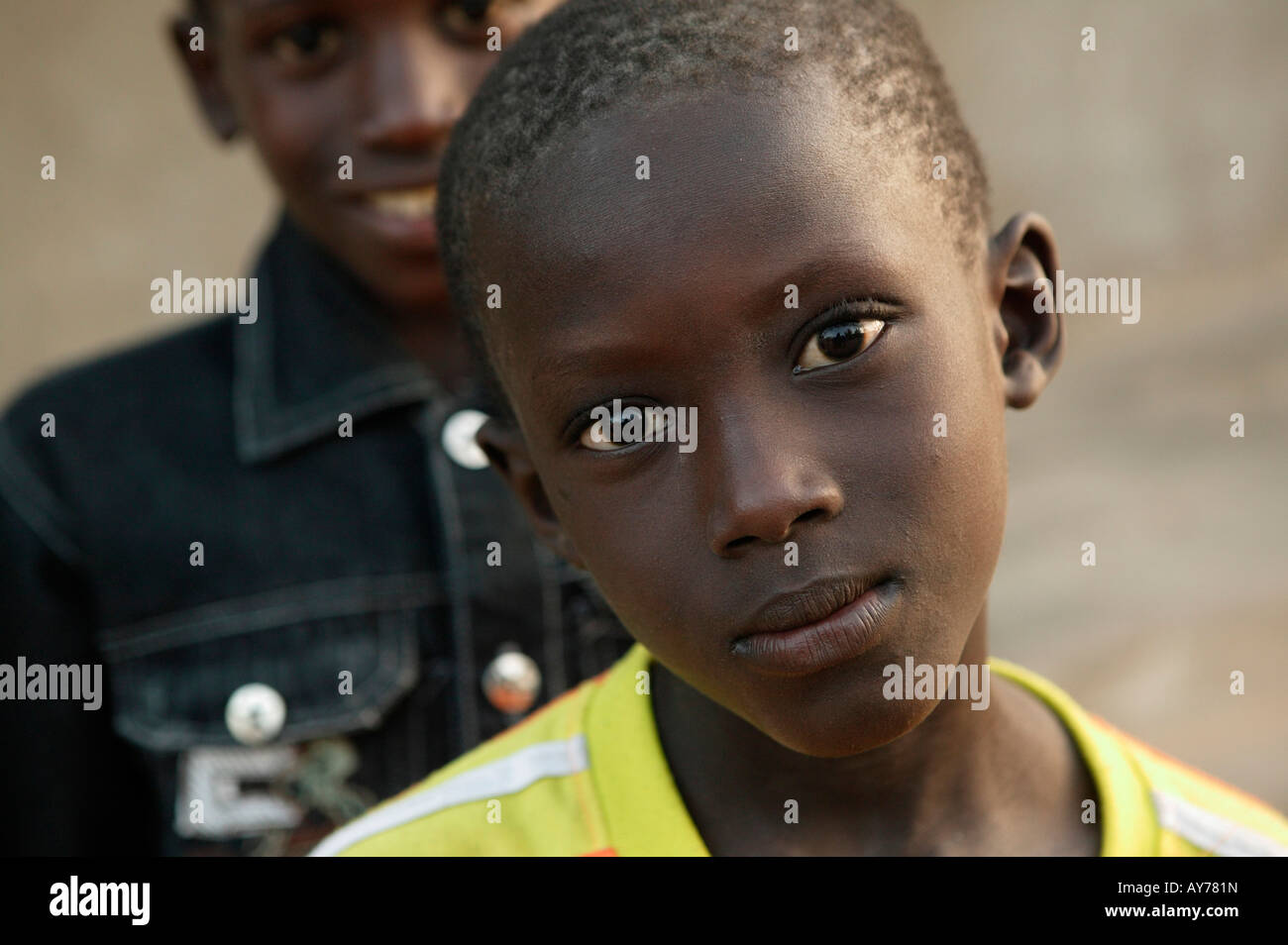 African boys close up The Gambia Stock Photo - Alamy