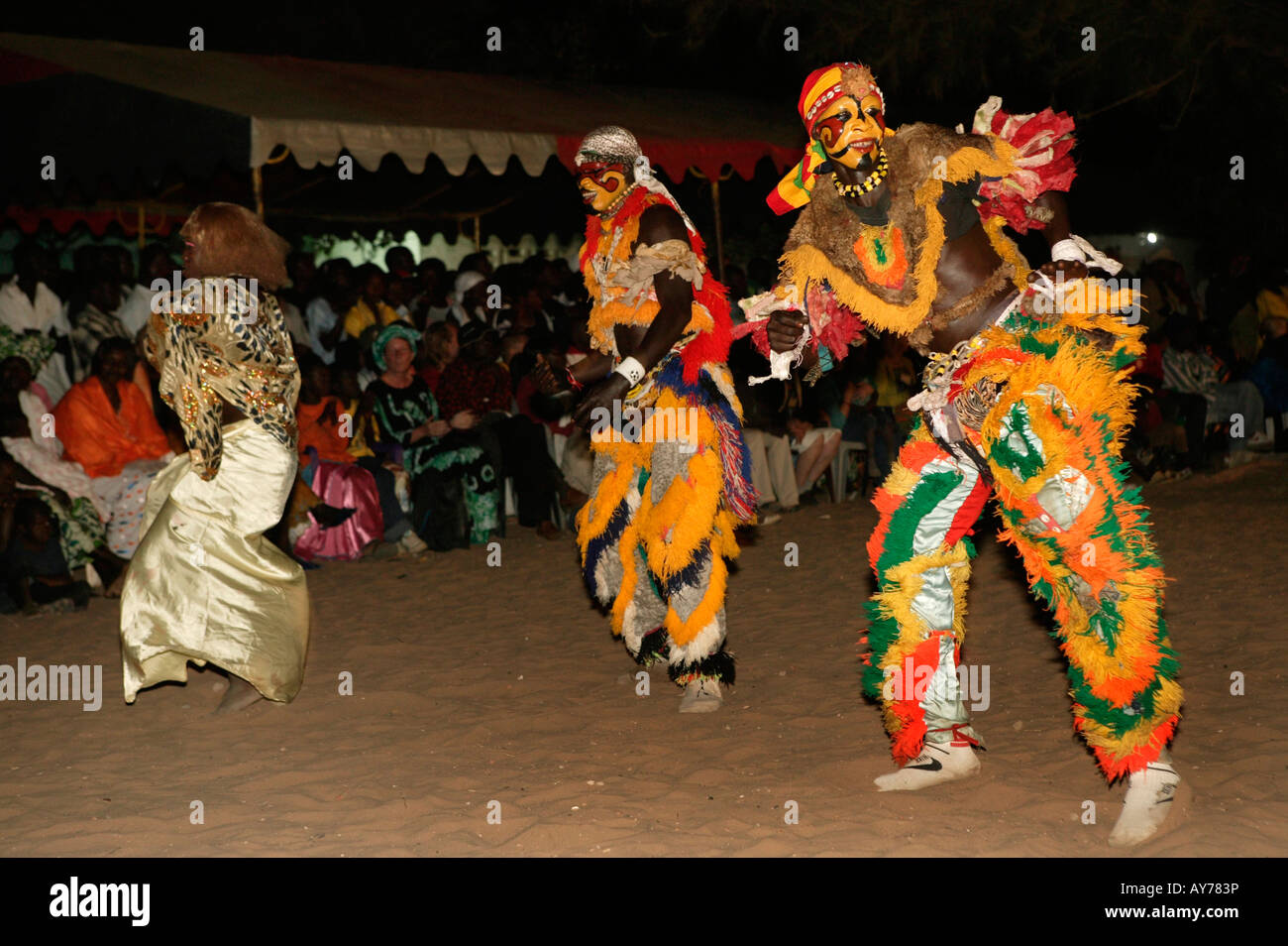 Kartong Festival, group of performers The Gambia Stock Photo - Alamy