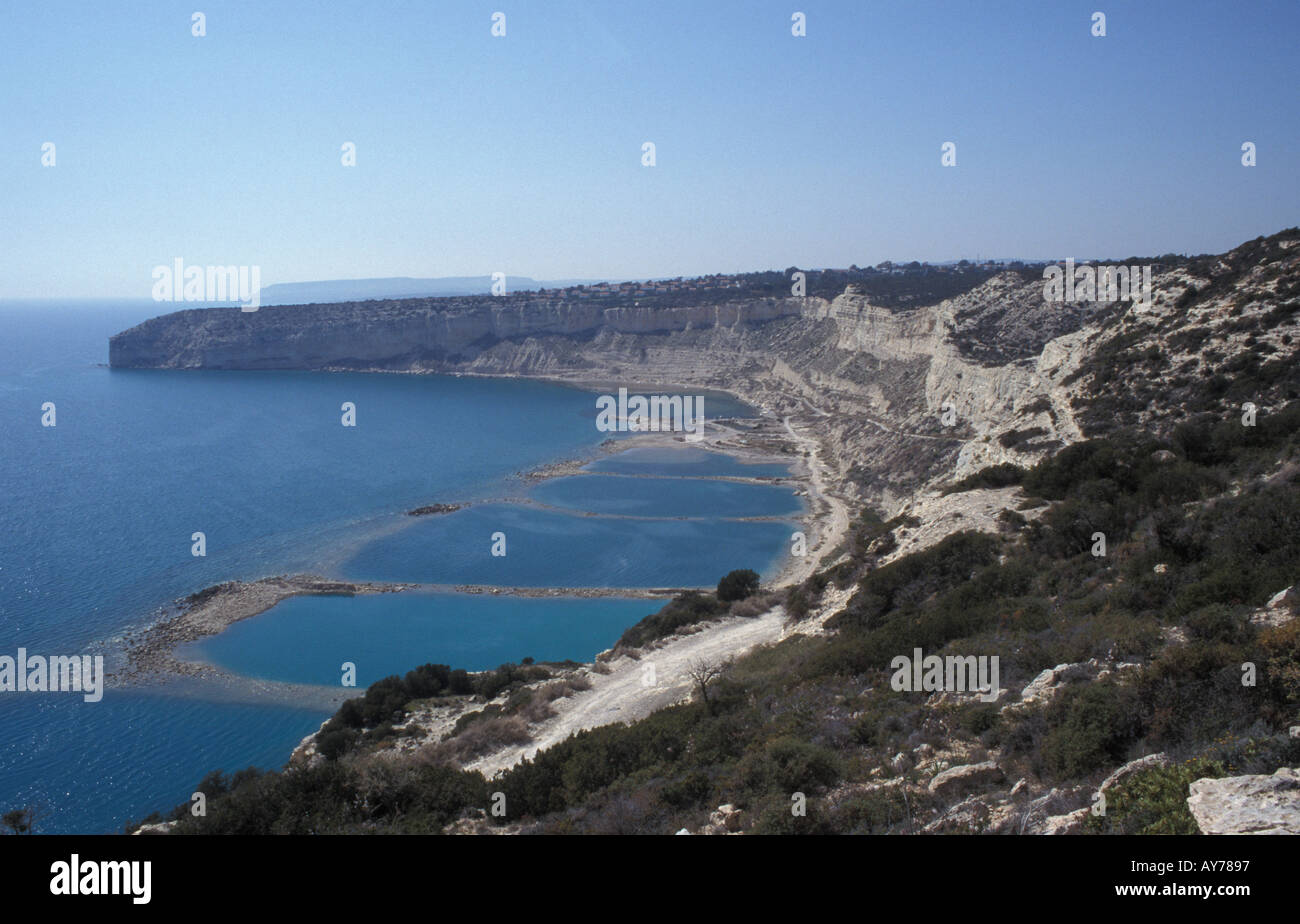 Disused fish ponds Kensington cliffs southern Cyprus Stock Photo - Alamy